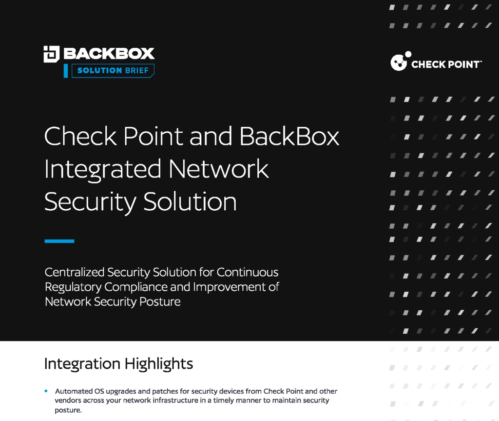 Check Point – BackBox Software
