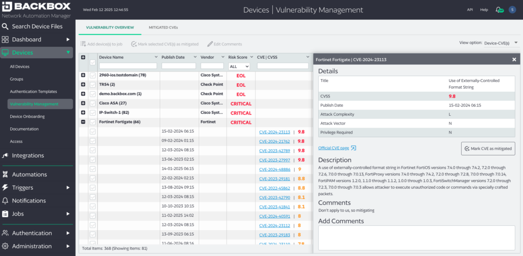 Fortinet Addresses Multiple Critical and High-Risk Flaws – BackBox Software