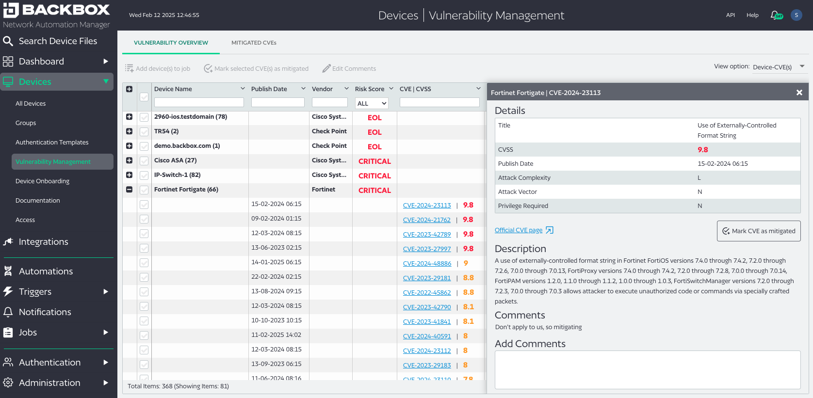 Fortinet Addresses Multiple Critical and High-Risk Flaws – BackBox Software